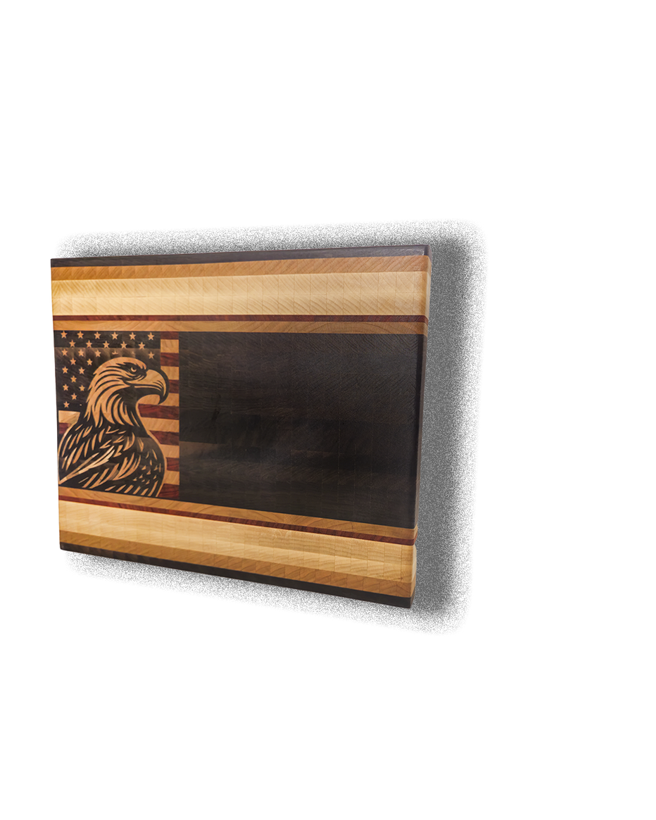 End Grain with Eagle Inlay – JD Woodcraft NWA