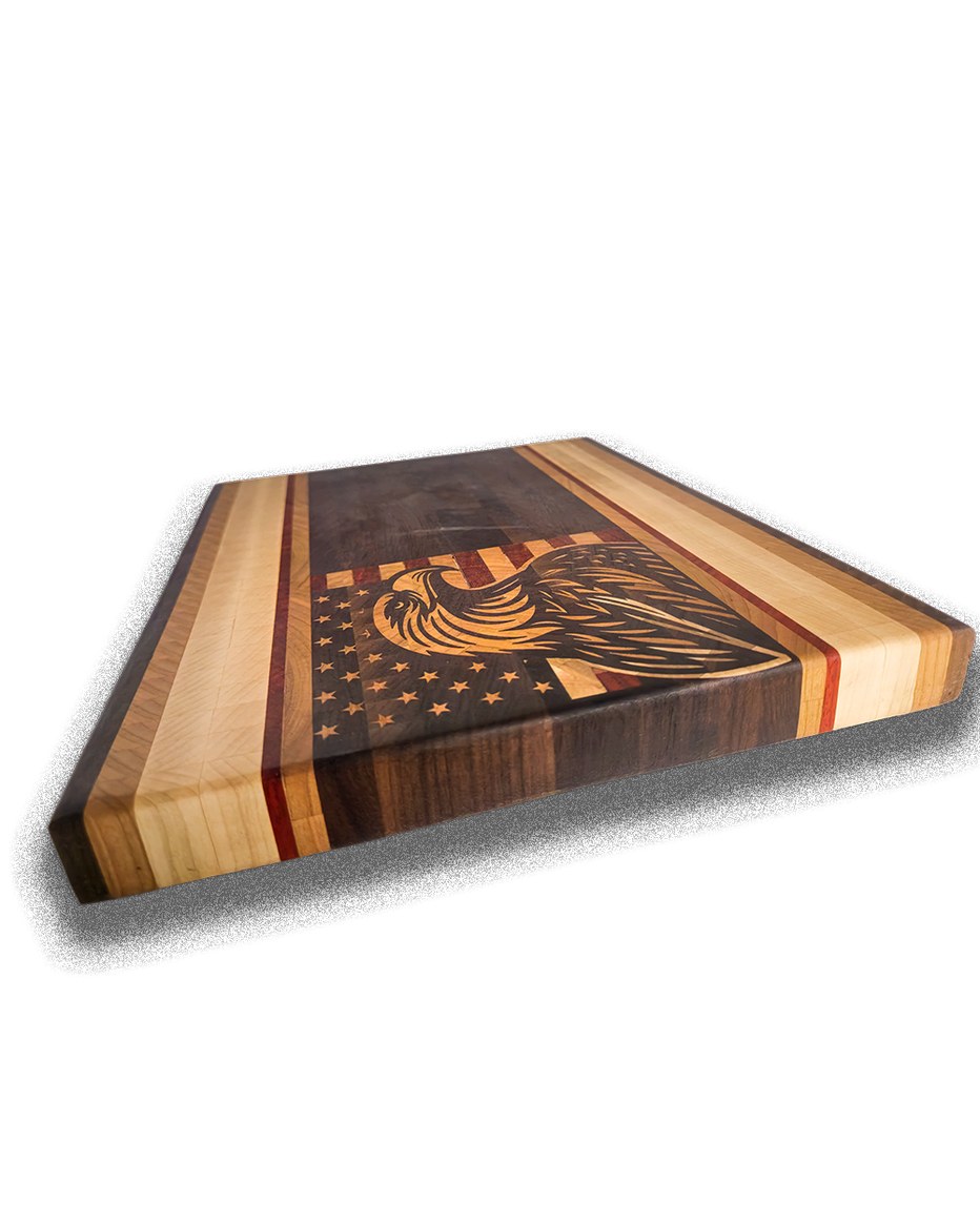 End Grain with Eagle Inlay – JD Woodcraft NWA